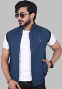 Allons-Y Let's go Sleeveless Solid Men Jacket - Buy Allons-Y Let's go ...