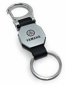 ATAR Premium Leather Metal Hook Locking Keychain for Yamaha Bike Men ...