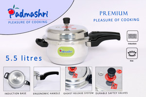 PADMASHRI INDUSTRY Aluminium Pressure Cooker 5 L Outer Lid Induction ...