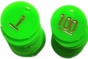 Bal samrat Plastic Green Punch Hole Numerical Token/Coins Pack of 1 to ...