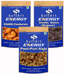 Soft Art Dry fruits combo of Chilli Kaju,Khajoor,Pani Puri Kaju (250g ...