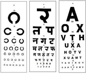 ECP eye testing "HINDI","ENGLISH"AND "C" Vision Test Chart Price in ...
