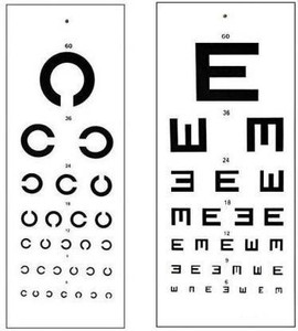 ECP eye testing "C" and "E" Vision Test Chart Price in India - Buy ECP ...