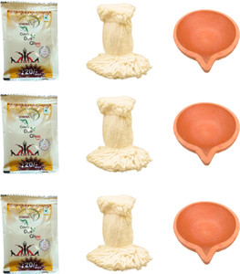 Epoojacart Pack of 3 - Karthika Deepam Set- Combo set of Ghee, Clay ...