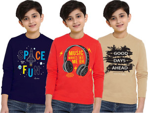 Flipkart.com | Jingo Boys Printed Cotton Blend T Shirt - Round Neck