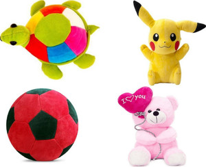 tgr cute stuffed soft toy ( tortoise,pikachu,football,ballon teddy ...