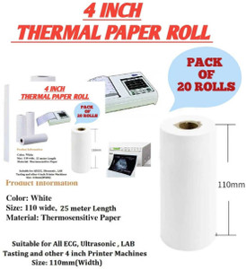 AJ 4 INCH PAPER ROLL ALL ECG, ULTRASONIC, LAB TASTING AND OTHER 4 INCH ...