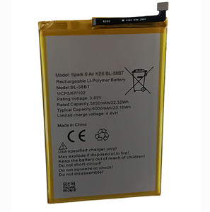 OTD Mobile Battery For Tecno Spark 6 Air KE6 BL-58BT 6000mAh Price in ...