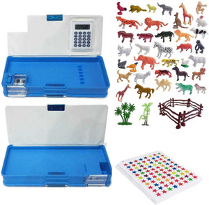 imtion Gift ( Pencil Box with Calculator Attached Assorted Colour + 12 ...