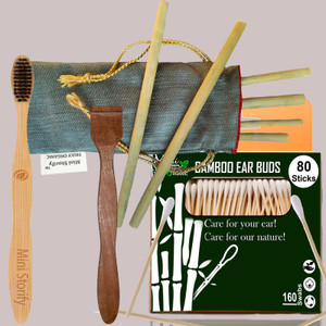 Mini Storify 1Bamboo Cotton ear buds/swabs|80 Stems|1 Adult bamboo ...