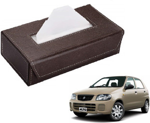 AuTO ADDiCT Car Tissue Box Paper Tissue Holder Brown with 200 Sheets ...