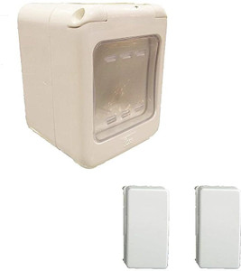 E-DAMEN C&S Plastic 2 Module Gang Box with 2 6-Ampere Switch (White) 25 ...