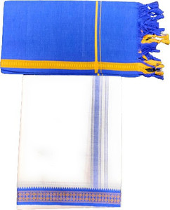 SHERHAAN Solid White, Blue Lungi Price in India - Buy SHERHAAN Solid ...