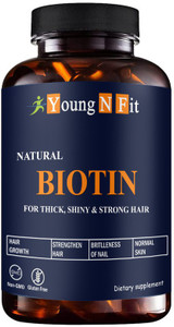 Young N Fit Biotin Maximum Strength for Hair Skin & Nails-10000 mcg ...