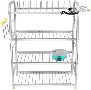PALOMINO Utensil Kitchen Rack Steel 4 LAYER Wall Mount Kitchen Utensils ...