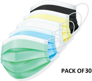 Wellstar 3 Ply Multicolor Mask 3 Ply Surgical Face Mask with Genuine ...