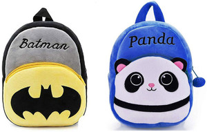 Afya Soft Toy Bag Batman & Panda Down Plush Bag For Cute Kids 2-5 Years ...