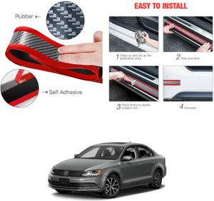 PECUNIA Carbon Fiber Wrap Film Individualized Car Door Sill Protector ...