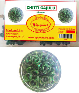 Epoojacart 108 Green Chitti Gajulu for Ammavari Pooja- Small Miniature ...