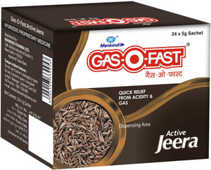 MANKIND Gas-O-Fast Active Jeera Powder (5 g per Sachet, Pack of 24 ...