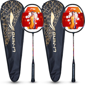 LI-NING Smash-XP-777 Pro Badminton Rackets (Set of 2 + 2 Full Covers ...