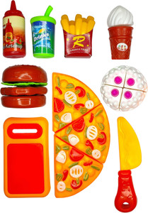 Techobucks Good Quality Plastic Mini Pizza Party Fast Food Pretend ...