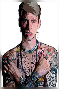 Machine Gun Kelly Mgk Rapper Actor Musician X Matte Finish Poster Paper ...