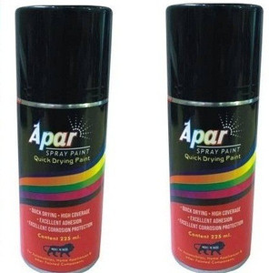 apar Heat Resistance Spray Paint Can(MATT BLACK-225 ml, and SILVER -225 ...