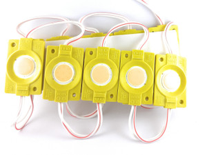 SAMAES 10 Pics 2.4 Watt 12 Volt DC YELLOW Color Coin Led Light ...