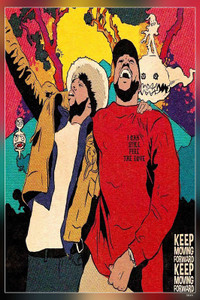 Kid Cudi And Kanye West Singer - Kids See Ghosts Matte Finish Poster ...