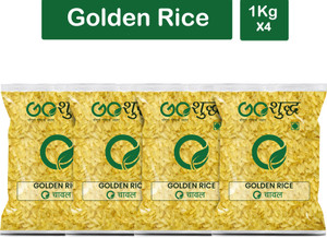 Goshudh Premium Quality Golden Rice-1Kg (Pack Of 4) Yellow Rice (Medium ...