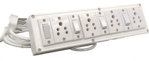INDRICO 3 Pins Multi Outlet Extension Boards with Individual Switch (1 ...