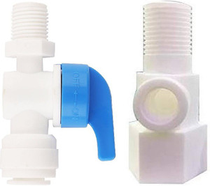 KRPLUS Plastic Inlet Valve/Connector with coupling for Ro/Uv/Water ...