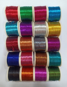 The Unique ® Premium Dayalji Multicoloured Zari Thread Metallic Silk ...