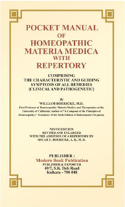 Pocket Manual Of Homoeopathic Materia Medica And Repertory In English ...