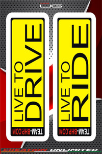 Golden Fox 15.24 cm MULTICOLOR LIVE TO RIDE STICKERS FOR ALL BIKES AND ...