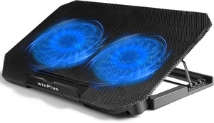 Winplus Laptop Cooling Pad, Height Adjustable Laptop Stand with Dual ...
