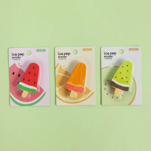 Flipkart.com | PawPrints Ice pop Eraser (Set of 3) Non-Toxic Eraser
