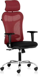 Transteel Helix Maroon Mesh Office Adjustable Arm Chair Price in India ...