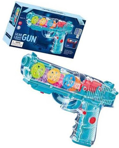 Toyvala New Transparent Glow Gun with Musical Blaster with Moving Gears ...