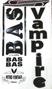 BAS Vampire Retro Vintage Cricket BAT Sticker Bat Sticker - Buy BAS ...
