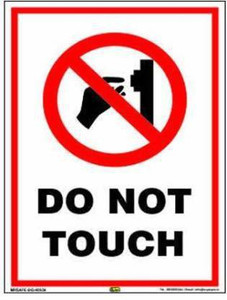 SIGNAGEBOARDS Do Not Touch Emergency Sign Price in India - Buy ...