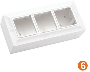 varient 6 Module Surface PVC(Pack of 10) Metal Electrical Box Price in ...