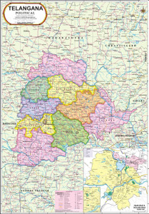 Telangana Map : Political Paper Print - Maps posters in India - Buy art ...