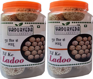 YADURVEDA Til Ke Laddu (Sesame seeds Laddu) jaggery tilli ladoo Sweets ...
