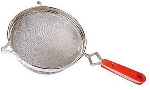 Kaustubha Stainless Steel Heavy Handle Double Jali Juice Strainer Tea ...