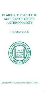 Democritus and the Sources of Greek Anthropology: Buy Democritus and ...