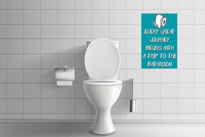 Bathroom Sticker Poster|Decorative Wall Poster|Poster For Toilet ...