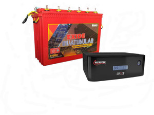 EXIDE IT500 +MICROTEK LUXE SW 1400 Tubular Inverter Battery Price in ...