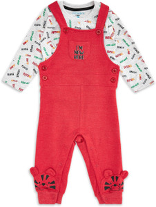 Pantaloons Baby Dungaree For Baby Boys & Baby Girls Casual Printed Pure ...